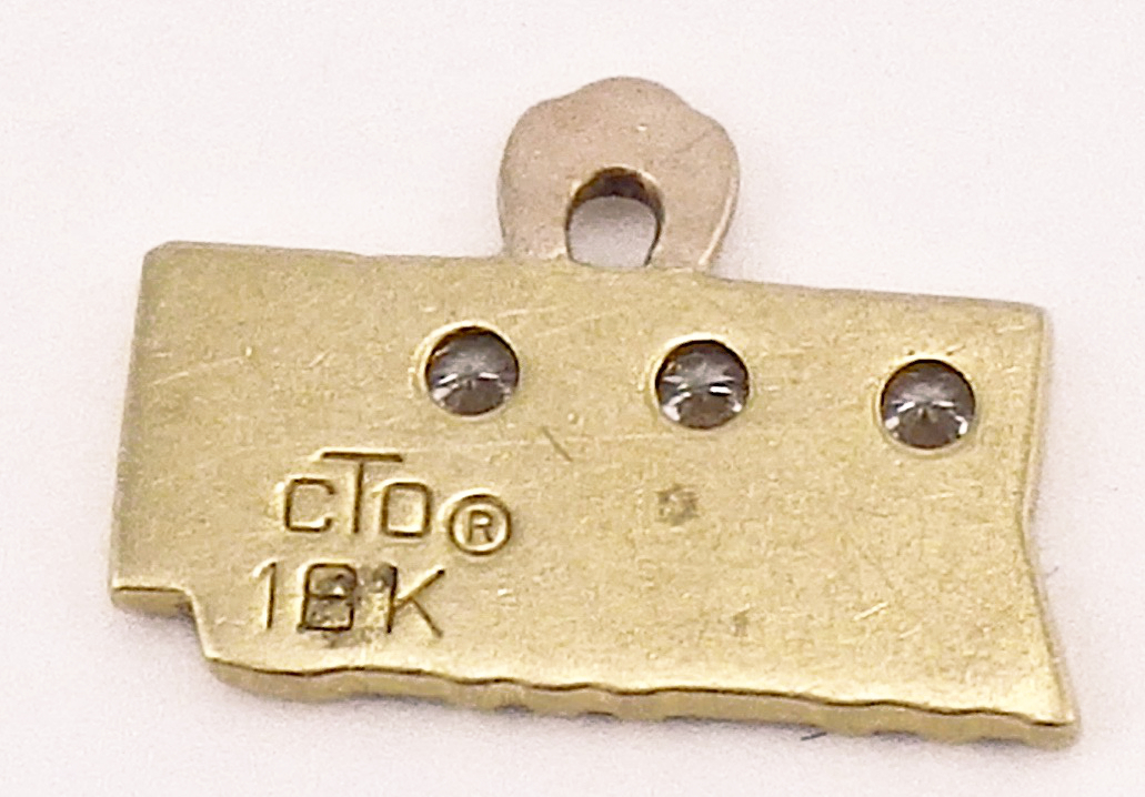 Vintage 18K Yellow Gold KPMG Accounting Firm Employee Pendant w ...