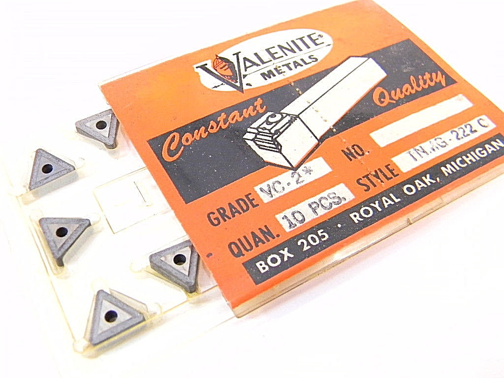 NEW SURPLUS 10PCS. VALENITE TNMG 222C GRADE: VC2 CARBIDE INSERTS | eBay