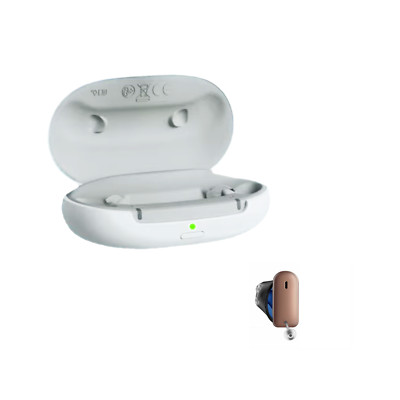 Signia Silk 7 IX LEFT Mocha Rechargeable CIC with Portable Charger | eBay