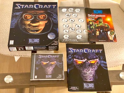 Vintage Original Starcraft Terran Collector Ed Big Box PC Game 1998 ...