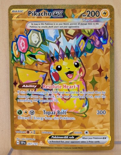 2024 Pokemon SV08: Surging Sparks HYPER RARE Pikachu ex #247 | eBay
