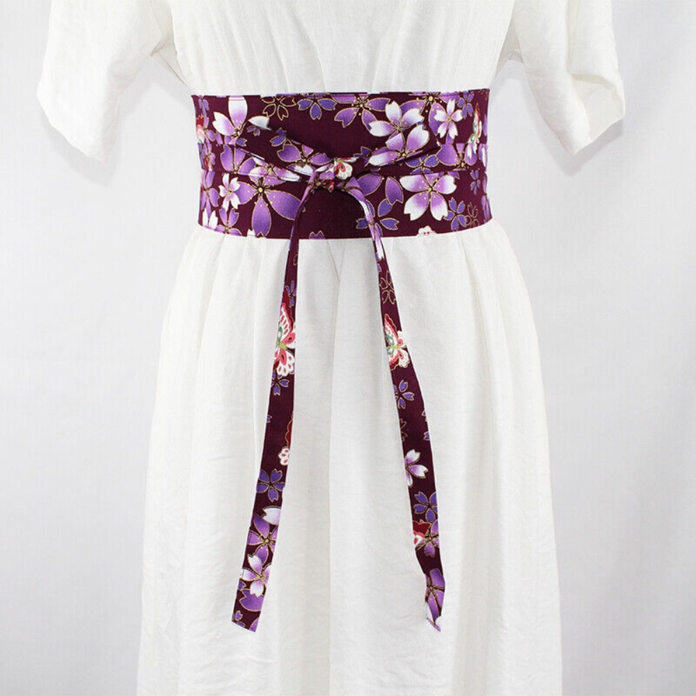Wide Japanese Belt Corset Obi Floral Tie Waistband Kimono Yukata Retro ...