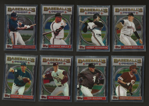 STAR Lot of 8 1993 Topps Finest Baseball cards Raines Viola Belle Hough ...