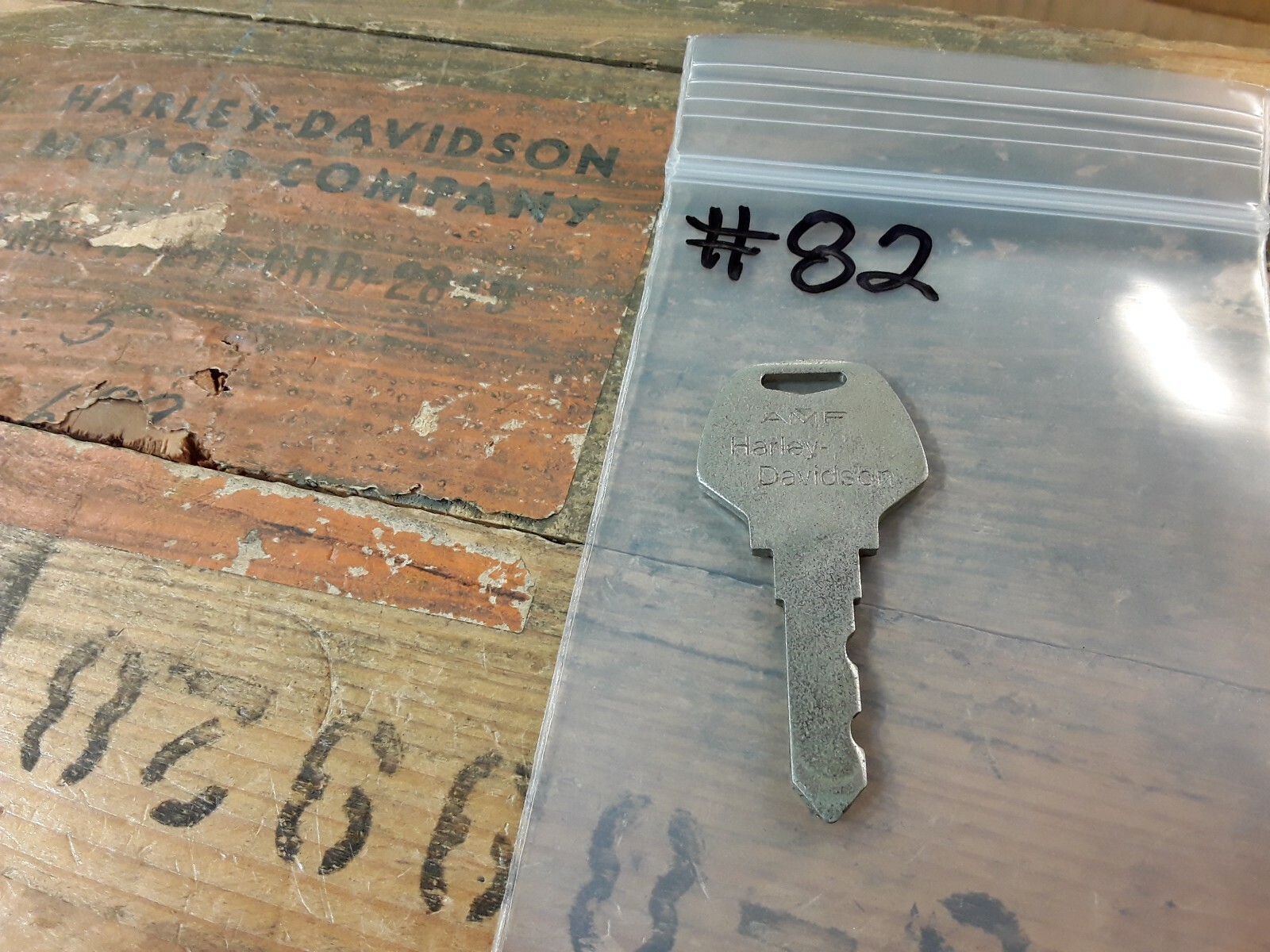 OEM AMF Harley Davidson Ignition Key 82 Original Ironhead Sportster ...