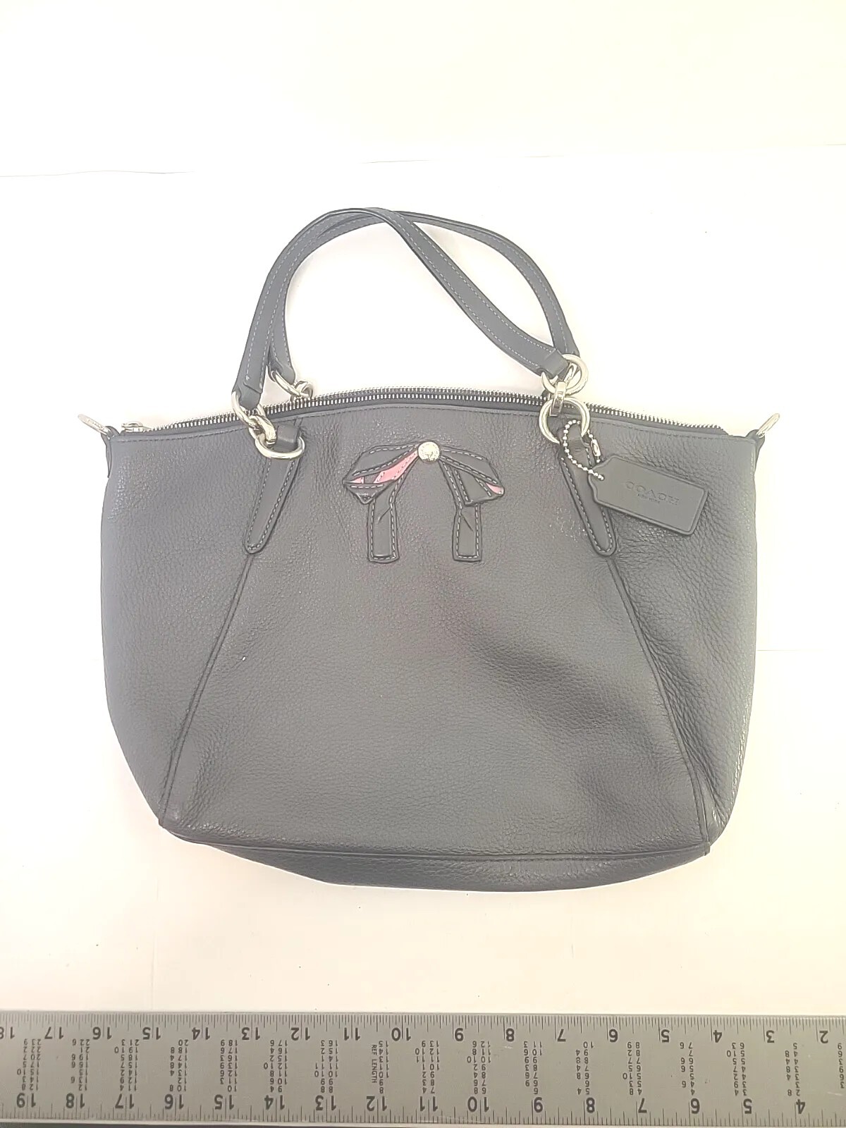 Coach F28969 Kelsey Satchel W/Pink Bow Leather Bag Ch… - Gem