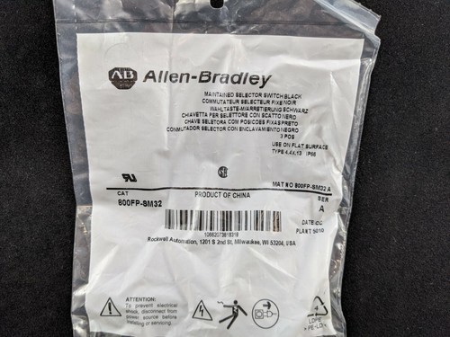 Allen Bradley 800FP-SM32 3 Position Sele. Switch Plastic Maintained ...