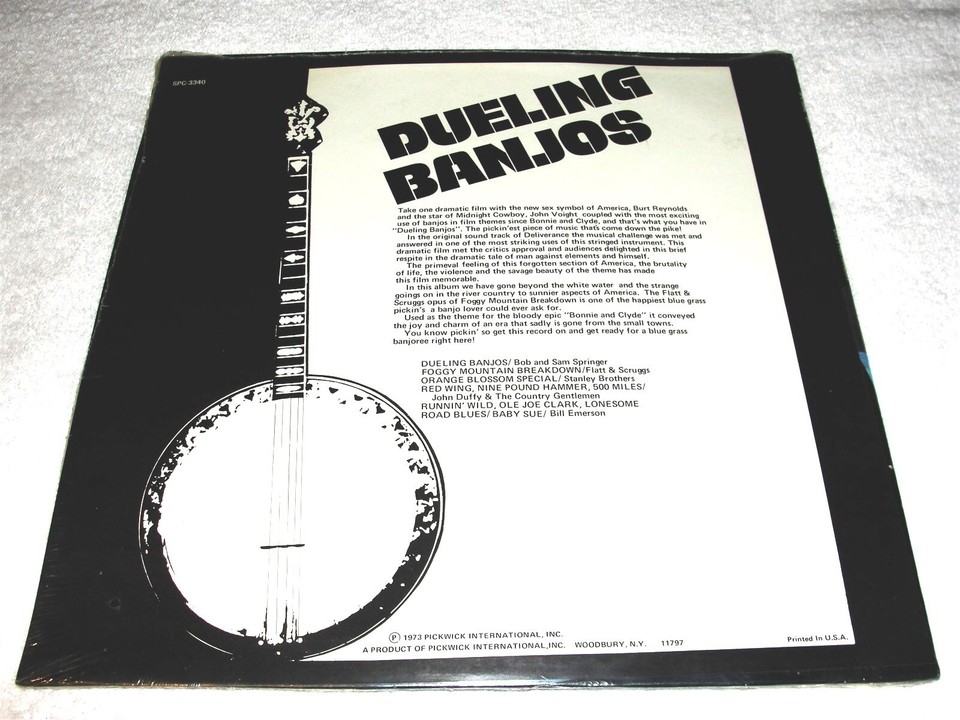"Dueling Banjos- From The Movie Deliverance" 1973 Soundtrack LP,SEALED ...
