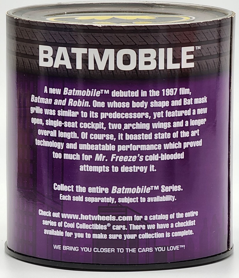 HOT WHEELS COOL COLLECTIBLES OIL CAN 1997 MOVIE BATMAN & ROBIN ...