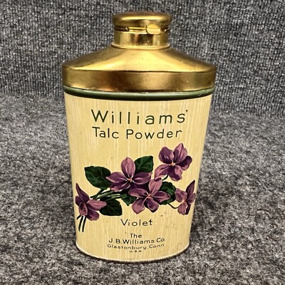Vintage J. B. Williams Co. Talc Powder Violet Full Unused | eBay