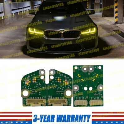 Yellow Angel Eyes DRL LED boards For BMW F90 G30 G31 LCI M5 5 SERIES ...
