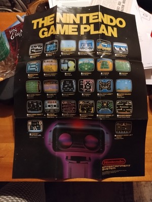 Nintendo GAME PLAN POSTER ROB ROBOT 1985 In Almost Mint Condition Very ...