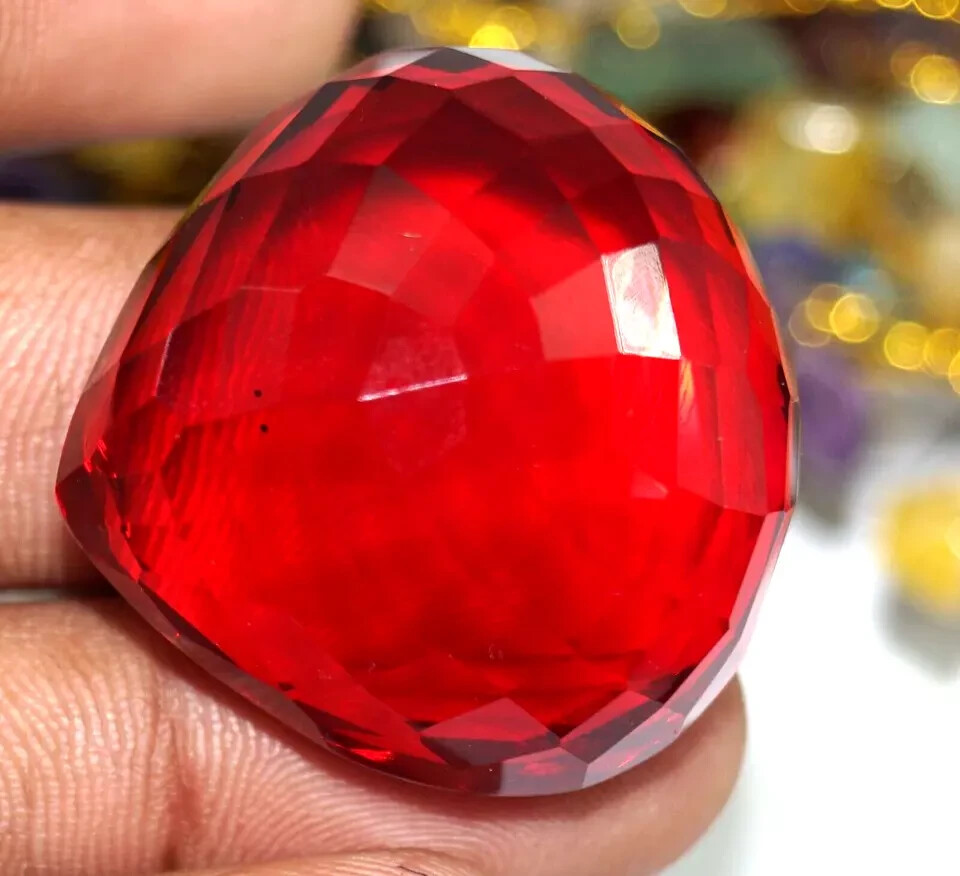 Natural Red Topaz 600 Ct Rare Brazilian Pear Shape Certified Loose ...