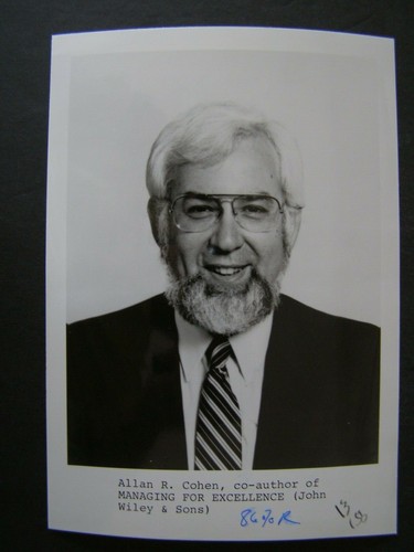 Glossy Press Photo Allan R Cohen Co-Author of Managing for Excellence ...