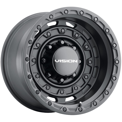 (Set of 4) Vision 403 Tactical 17x10 5x5" -25mm Satin Black Wheels Rims ...