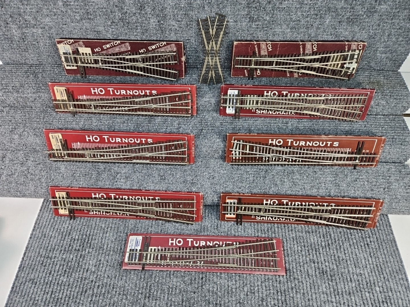 HO Shinohara Code 100 #6 Switch, #4 Wye, 30* Crossover Lot - Nickel ...