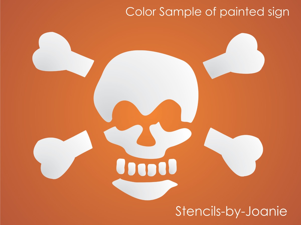 Skull And Crossbones Poison Stencil