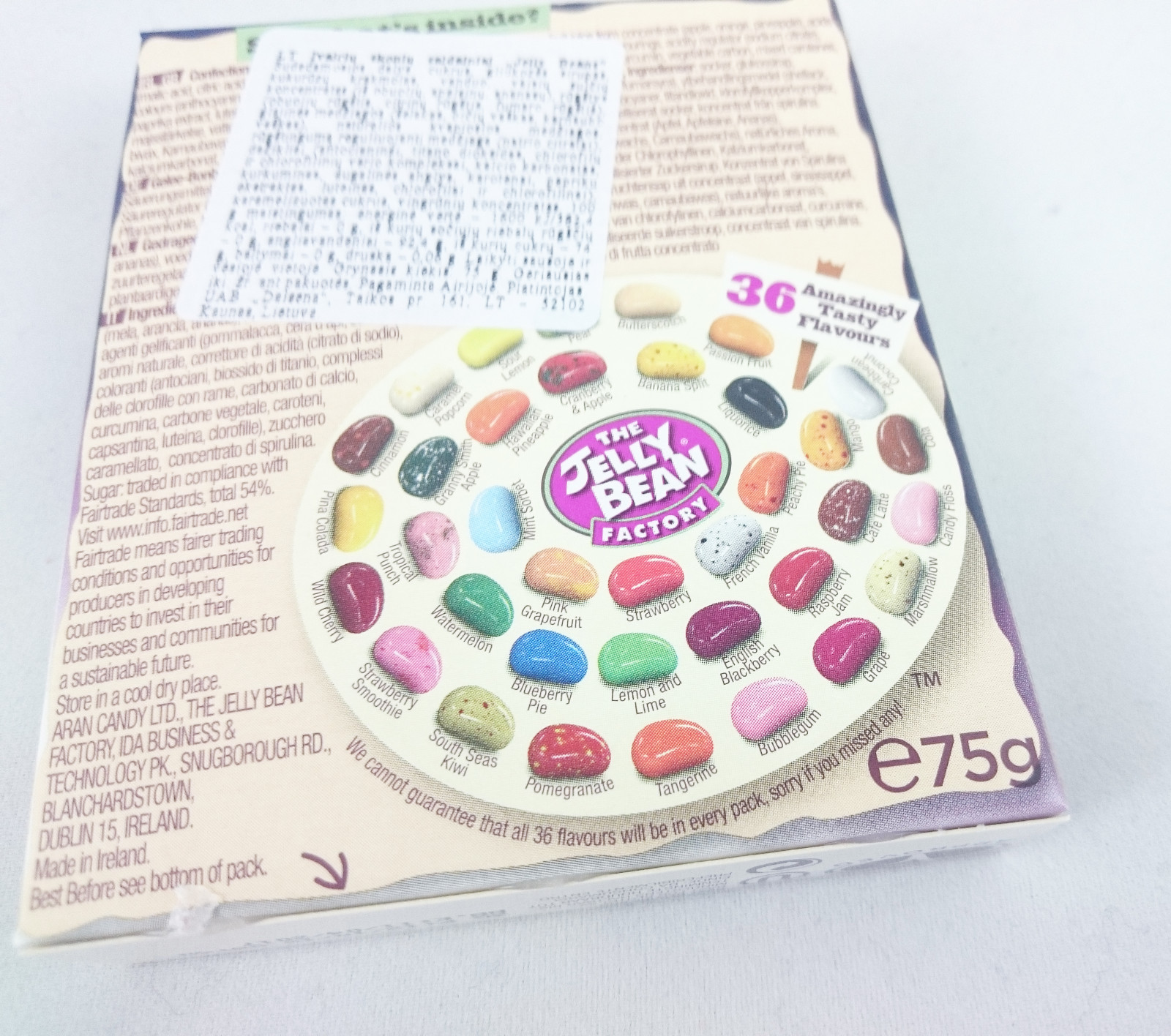 JELLY BEAN FACTORY Gourmet Jelly Beans 36 Assorted Flavors Sweets Box ...