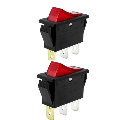2PCS120927-24 120 Volt Rocker Switch Lighted On-Off Compatible with ...