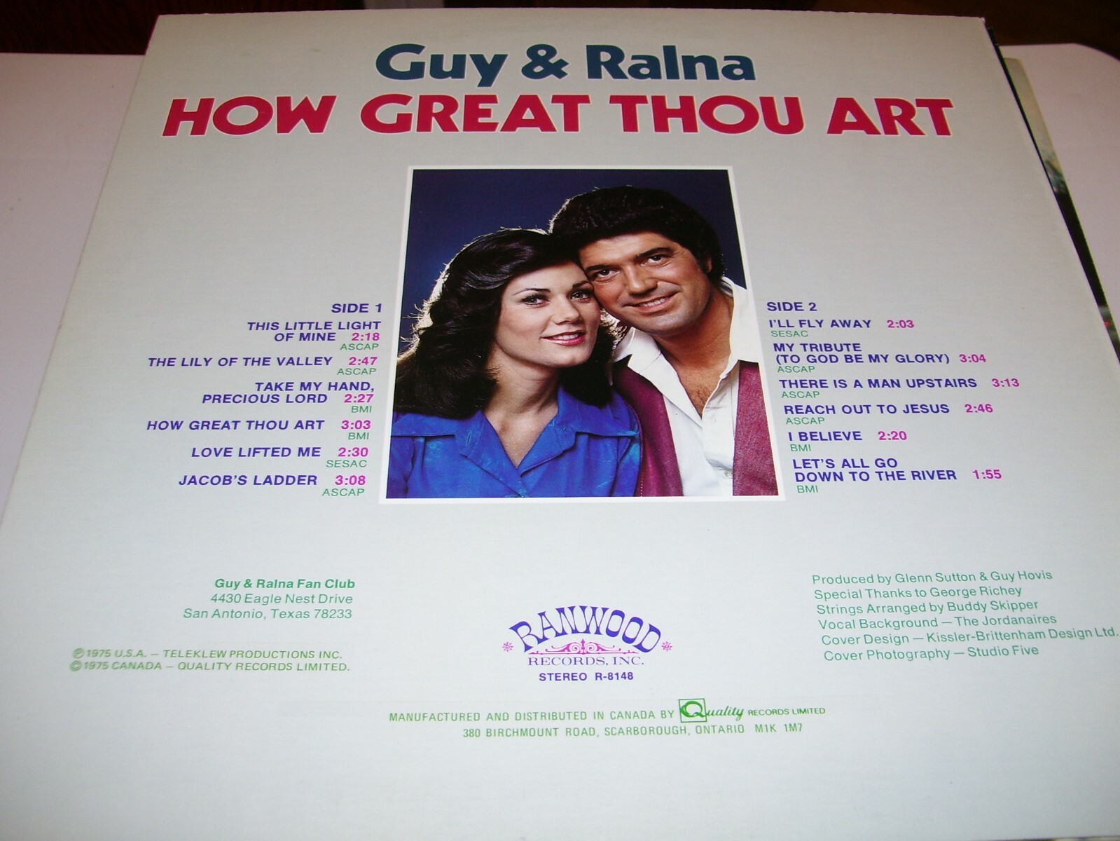 GUY & RALNA-HOW GREAT THOU ART-LP-NM-STEREO-RANWOOD-I'LL FLY AWAY-I ...