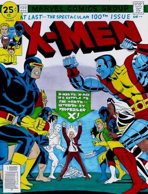 THE X-MEN # 100 COVER RECREATION ORIGINAL COMIC COLOR ART | eBay