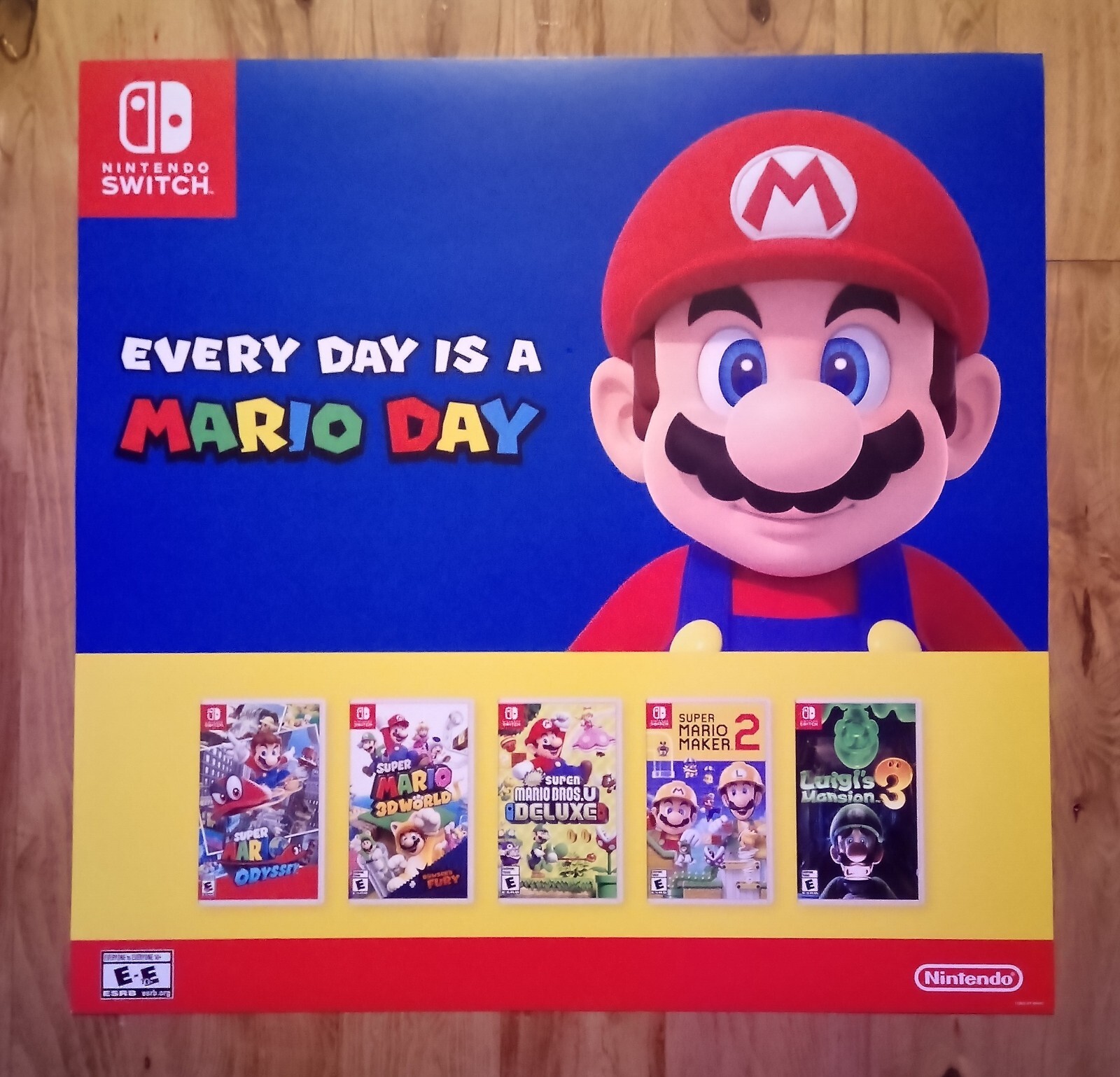 Mario Promo Poster (Everyday Is A Mario Day) 24 inch X 23.5 inch | eBay