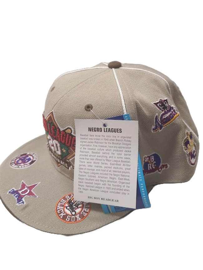 Negro League Baseball Commemorative Hat Fitted 2XL Khaki All Team Embroidery Cap | eBay