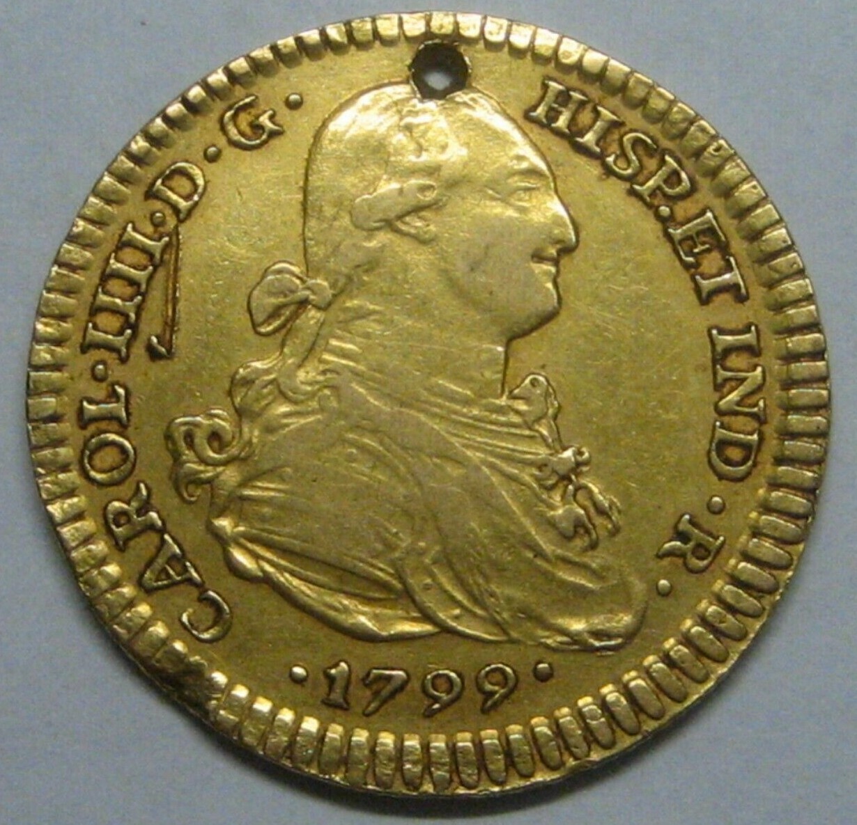 1799 MEXICO 2 ESCUDOS CHARLES IV SPAIN DOUBLOON SPANISH COLONIAL GOLD ...