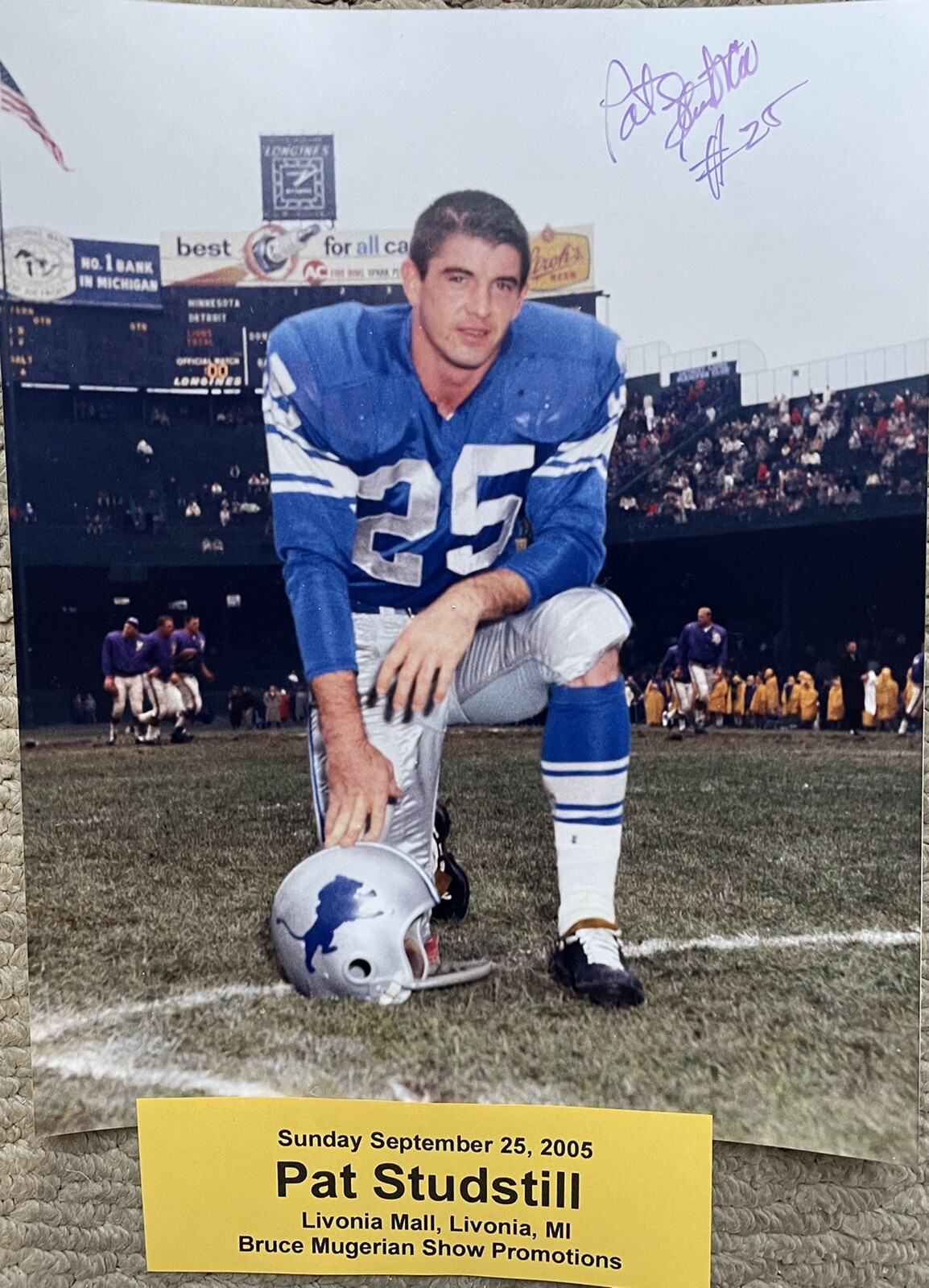 Pat Studstill Detroit Lions Autographed 8x10 w Tick COA | eBay