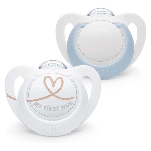 Baby Soothers Dummy Pacifier Blue Silicone BPA Free 0 - 6 Months Pack ...