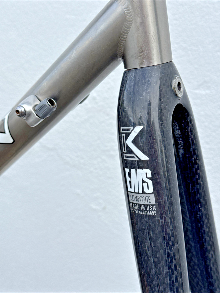 MERLIN Extralight Handmade USA Titanium 55 x 55.5cm Top Tube Frame ...