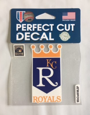 Kansas City Royals 4" x 4" Retro Logo Truck Car Auto Window Die Cut ...