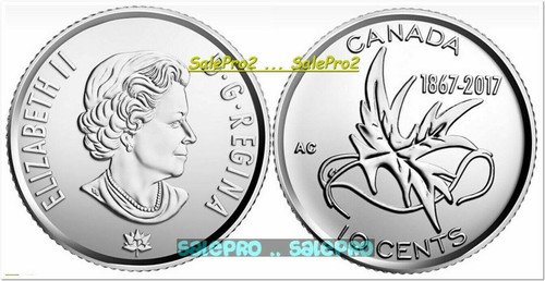 CANADA 2017 CANADIAN DIME 150TH ANNIVERSARY LIMITED OUT OF ROLL 10 CENT ...