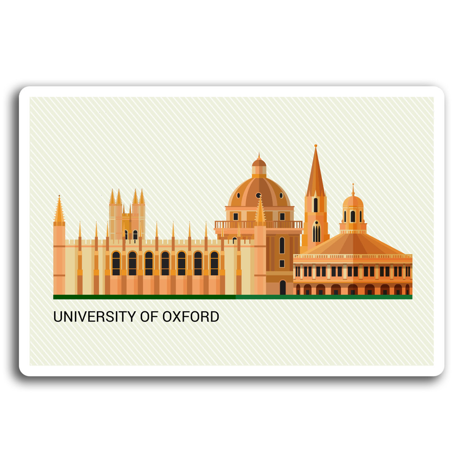 2 x 10cm University of Oxford Travel Vinyl Stickers - Sticker Laptop ...