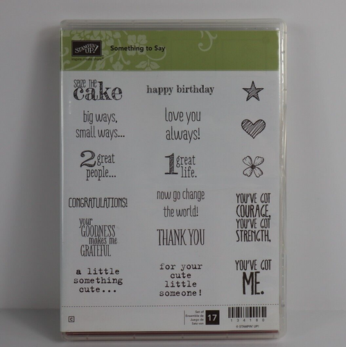 Stampin' Up SOMETHING TO SAY Cling Stamp Set - Sentiments Phrases ...