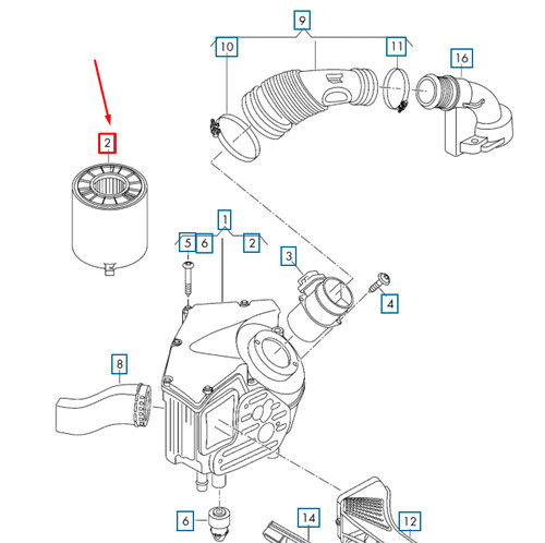 AUDI A4 B9 Air Filter Element 8W0133843C | eBay