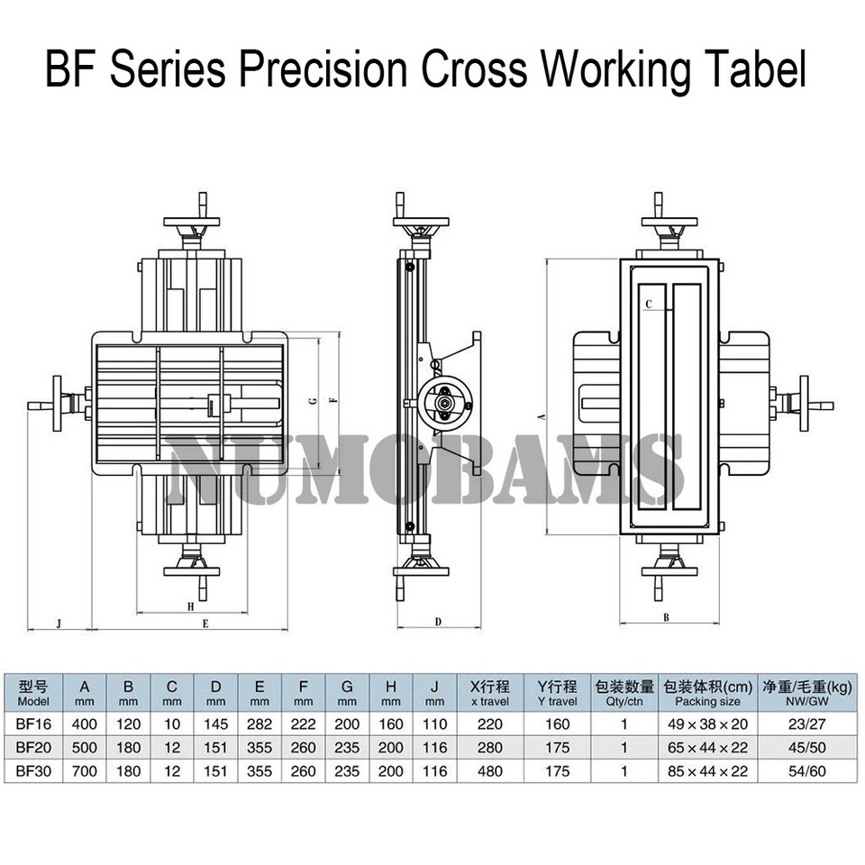 BF20 High Precision Mill Machine Cross Working Table Industrial Slide ...