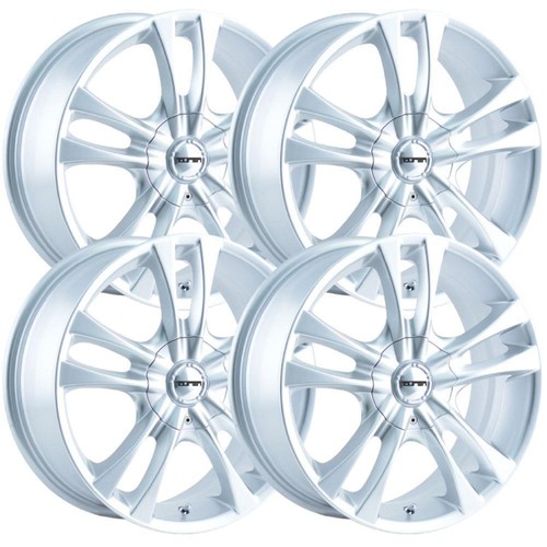 (Set-4) Touren TR22 15x7 5x100/5x114.3 40mm Silver Wheels Rims 15 Inch ...