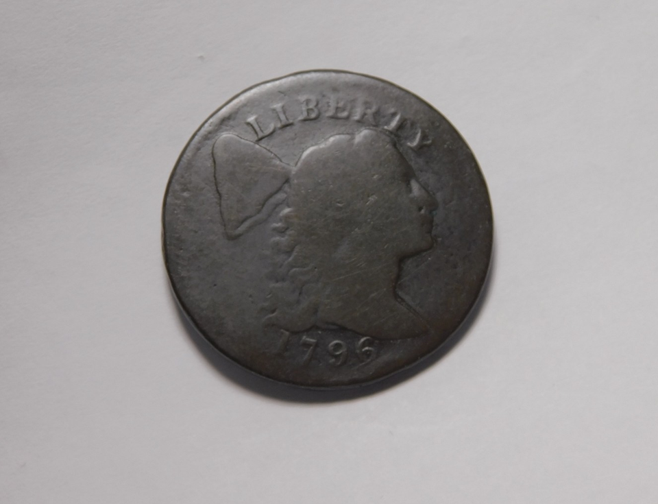 VERY SCARCE! 1796 LIBERTY CAP LARGE CENT G+ 100% ORIGINAL BOLD DATE ...