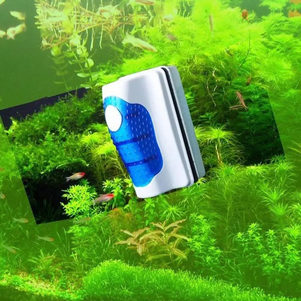Aquarium Fish Tank Floating Magnetic Glass Cleaner Algae Scraper Brush ...