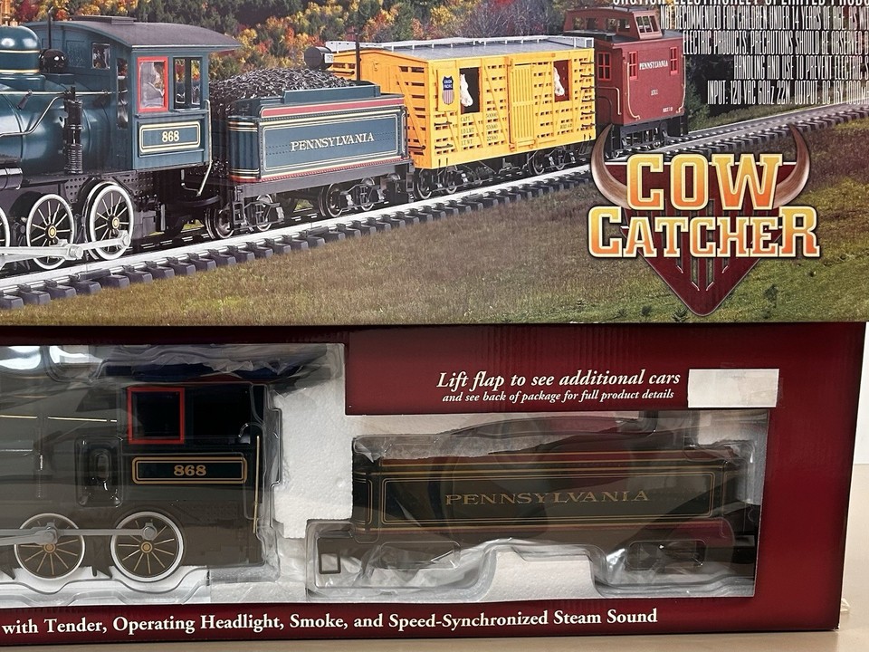Bachmann G Scale BAC90040 COWCATCHER INDOOR OUTDOOR STEAM TRAIN SET NEW ...