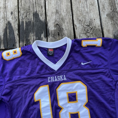 Vintage Nike Team LSU Tigers Football Jersey Purple #18 Men XL Red Tag ...