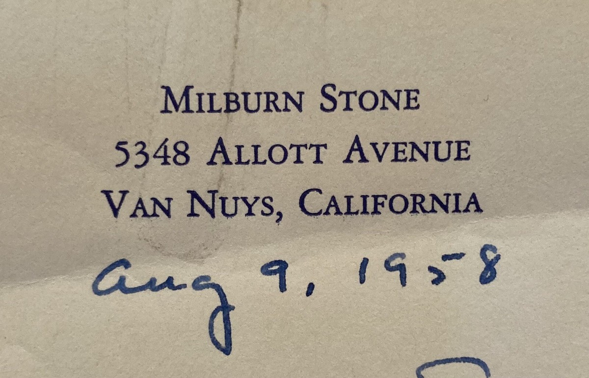 Milburn Stone Autograph Milburn Stone Autographed Inscribed
