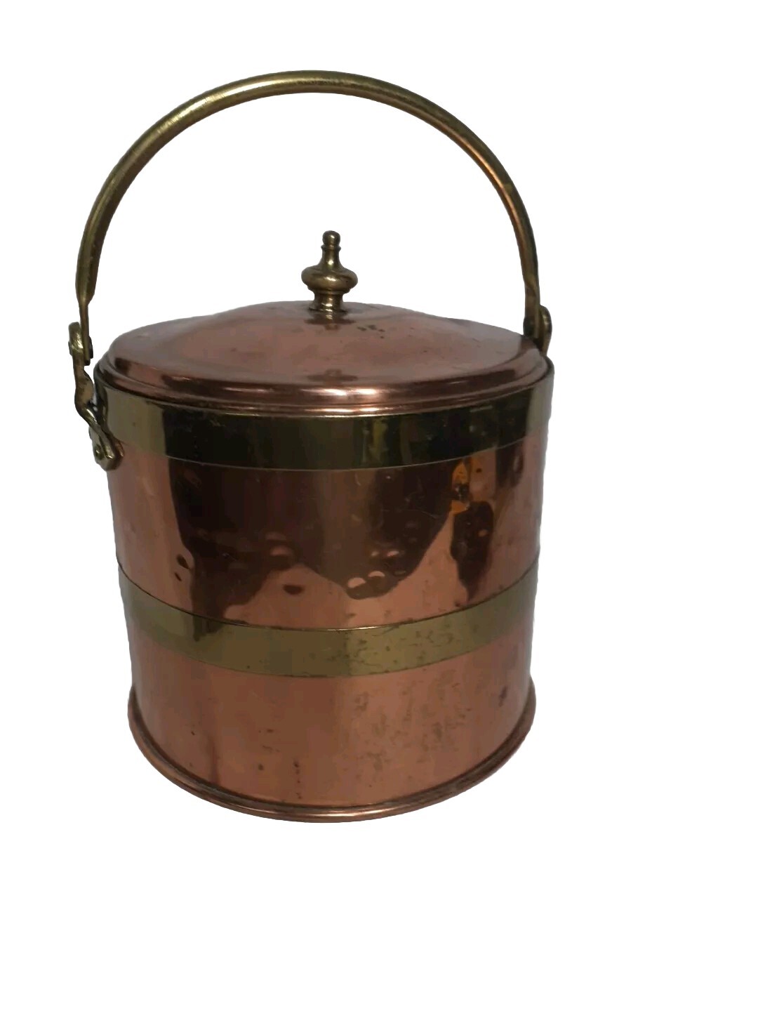 Vtg Pyrex Glass Lined Copper Ice Bucket 2 Qt. Handmade Hampton Virginia ...