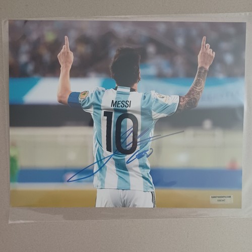 Lionel Messi Signed Autograph 8X10 Auto Photo COA MLS Miami Argentina ...