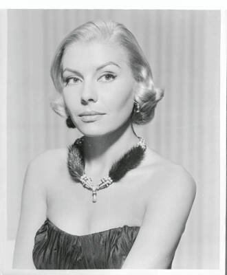 Rossana Rory Wearing Mink Earrings and Pendant 1955 Photo | eBay Australia