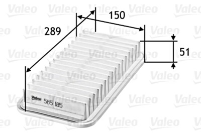 VALEO Engine Air Filter Fits TOYOTA Avensis Corolla Sedan Wagon ...