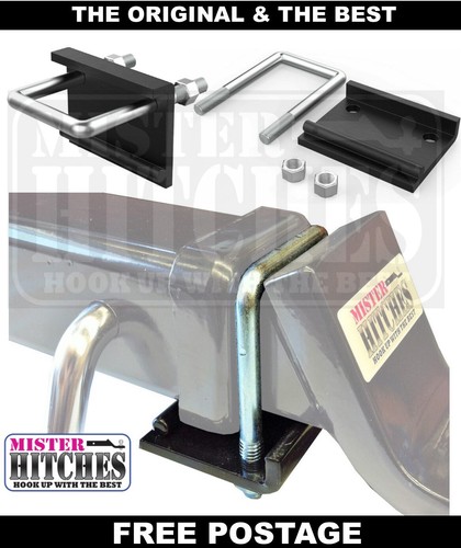 ANTI RATTLE HITCH BRACKET BALL MOUNT TONGUE TOW BAR TRAILER CAMPER ...