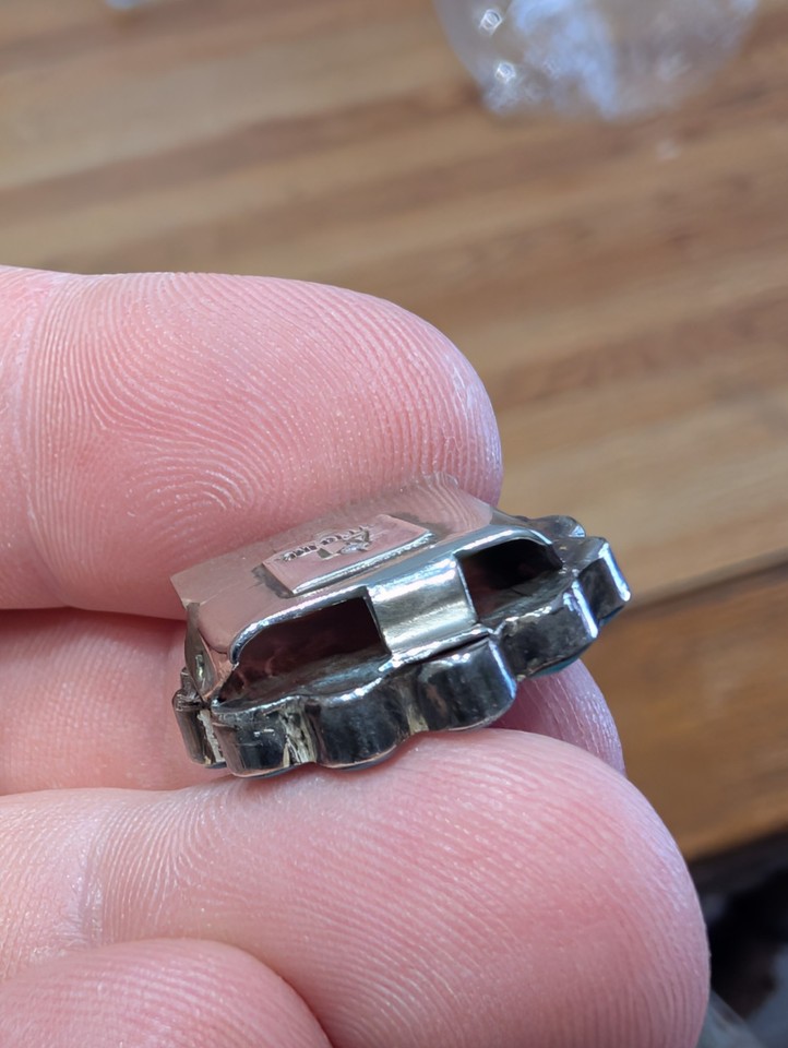 Native American Sterling Silver Turquoise Zuni Sun Face Signed AL ...