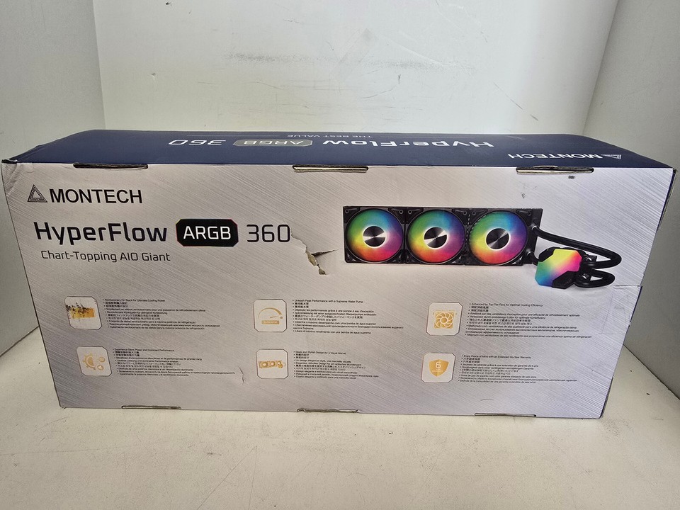 Montech Hyperflow Argb 360 AIO Cooler for Intel & Amd (Black) | eBay