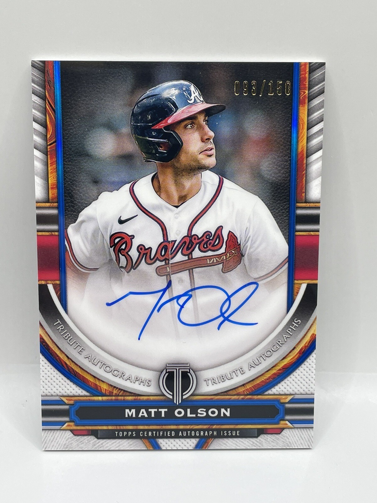 2023 Topps Tribute - Tribute Autographs Blue #TA-MOL Matt Olson /150 ...